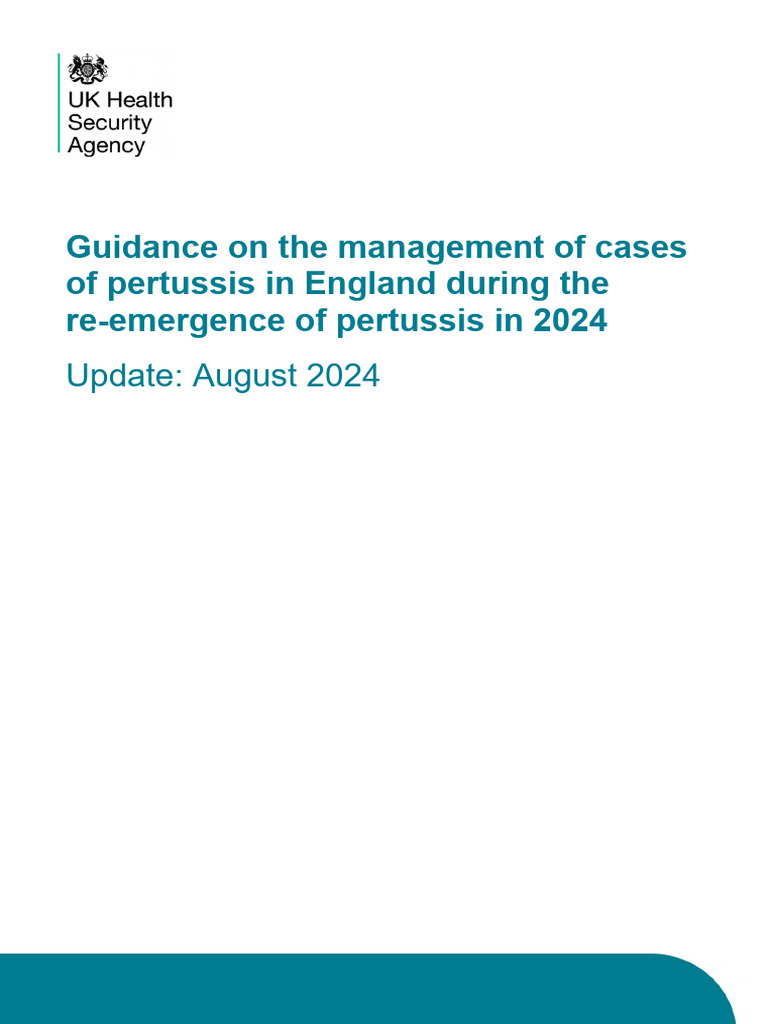 UKHSA Guidance On The Management of Cases of Pertussis During High ...