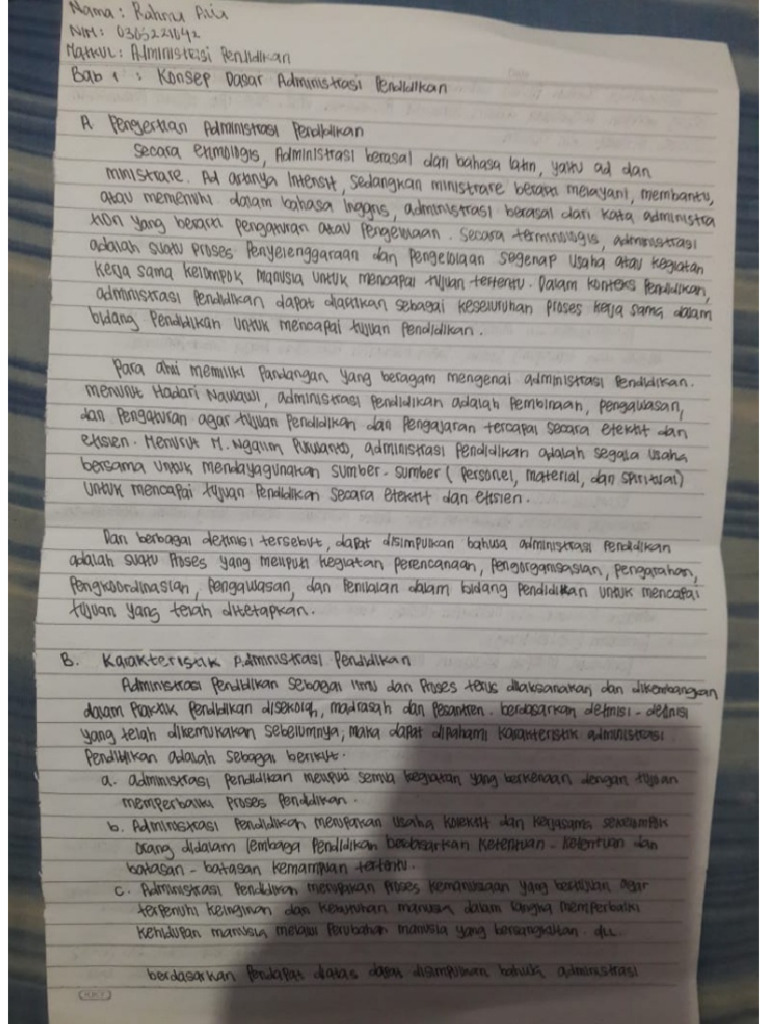 Rahma Alia~Administrasi BAB 1~0306221042 | PDF