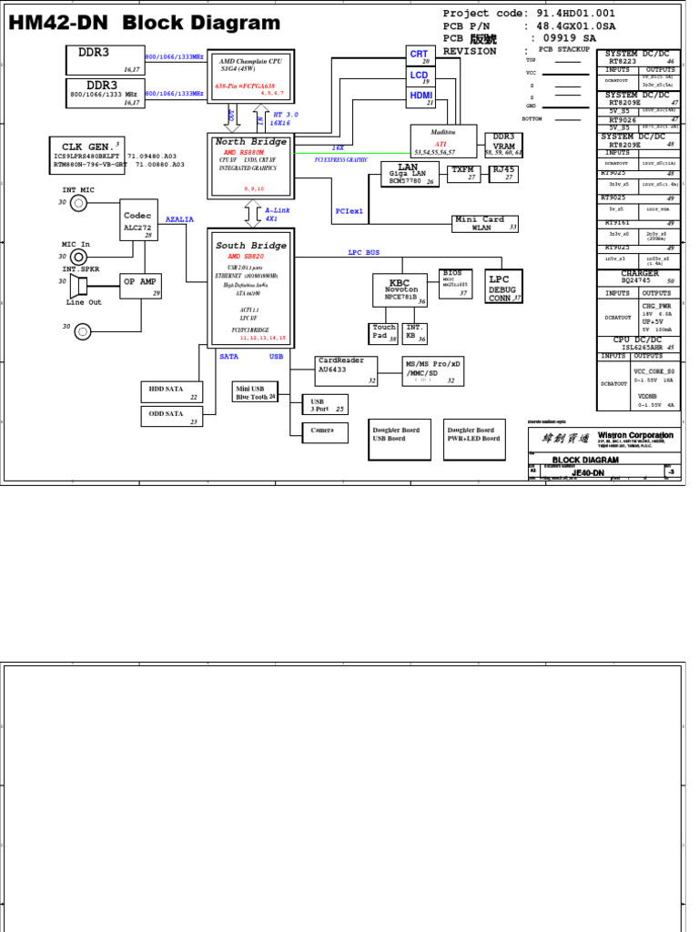 Acer Aspire 4251 4551 EMachines D440 D640 D640G Wistron HM42-DN JE40-DN ...