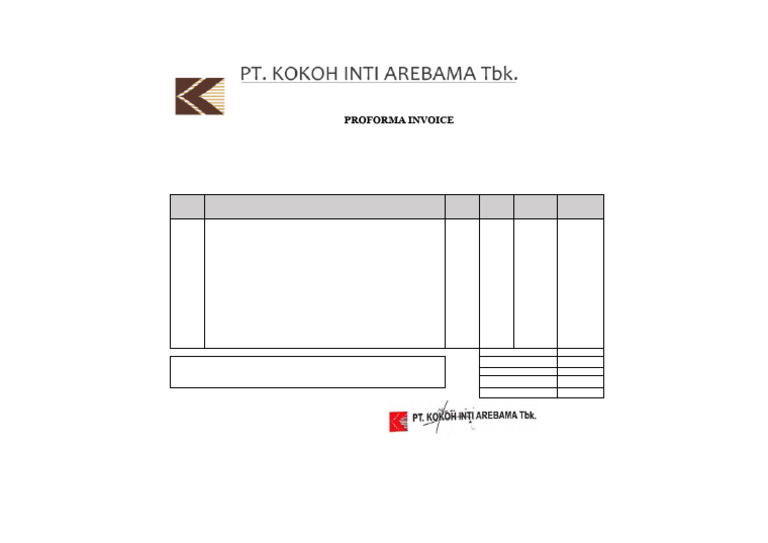 Proforma Invoice PO-001-KAMESWARA-I-SCG-X-2024 | PDF