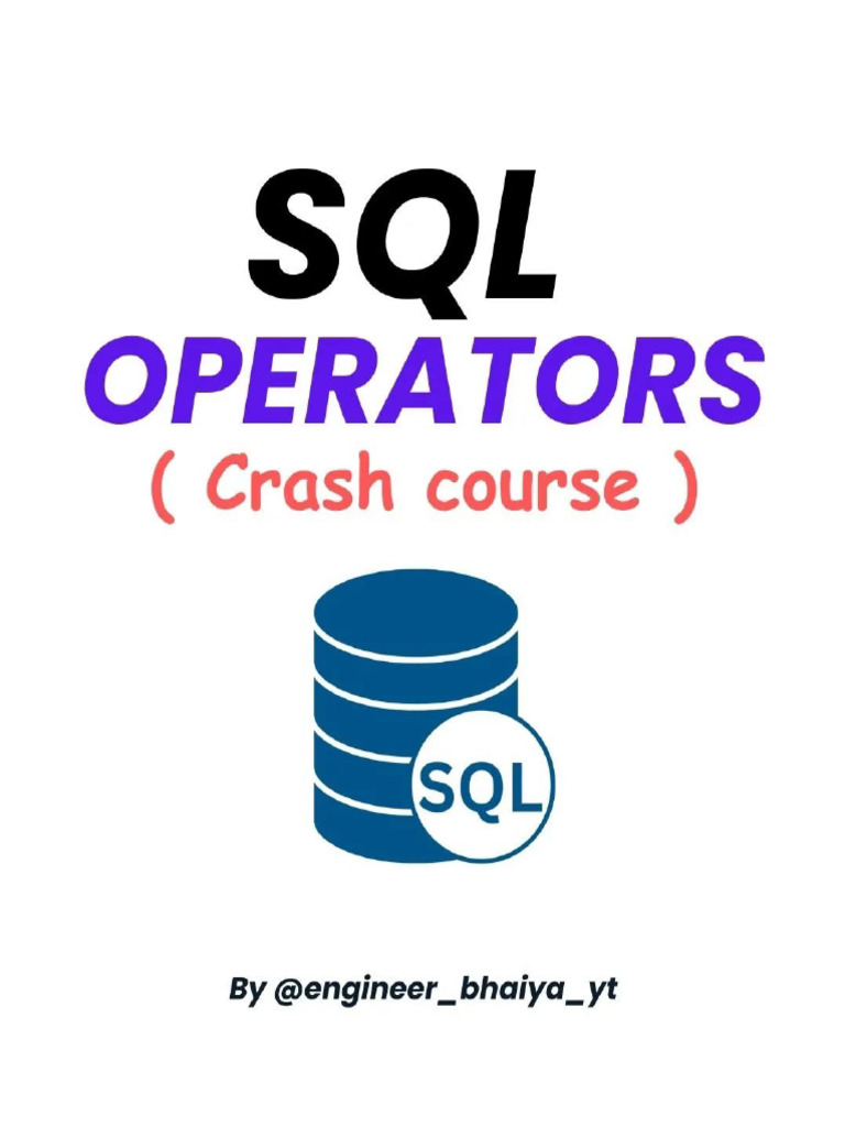 sql operators post | PDF