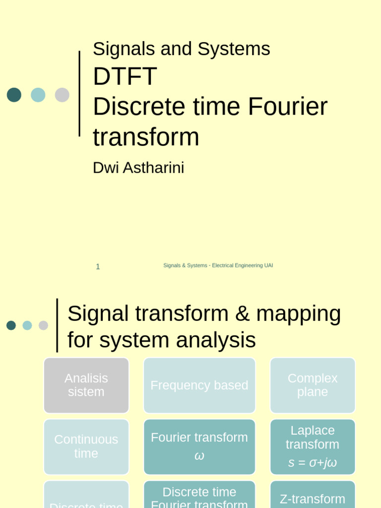 10 DTFT | PDF | Fourier Transform | Functions And Mappings
