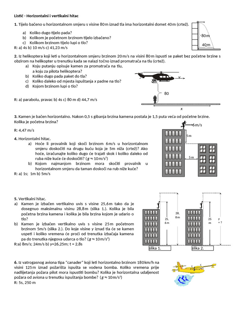 Listić - Horizontalni I Vertikalni Hitac | PDF
