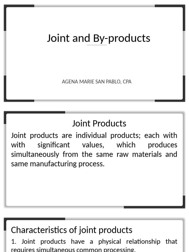 Joint and By-Products | PDF | Cost Of Goods Sold | Income Statement