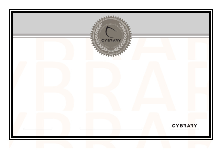 Cybrary Orientation Completion Certificate | PDF