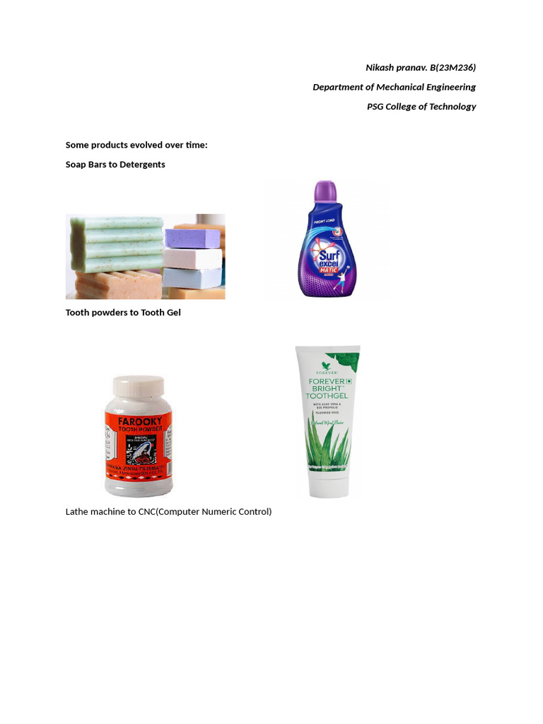 Products evolved over time | PDF