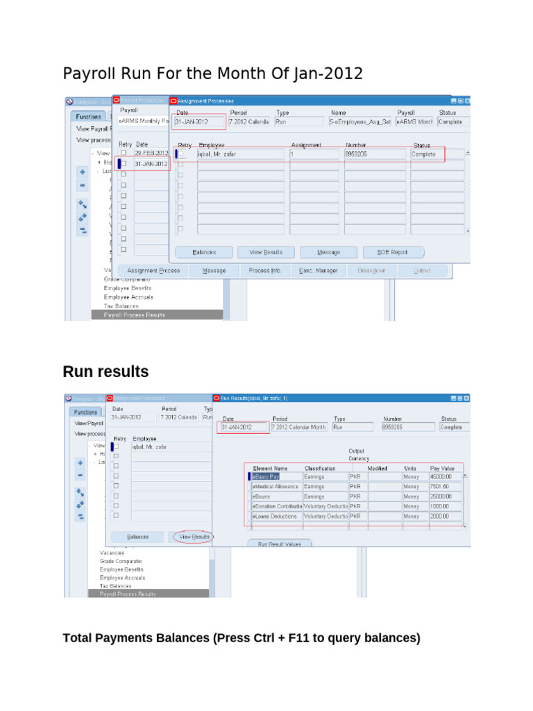 Payroll 2nd Month Process | PDF