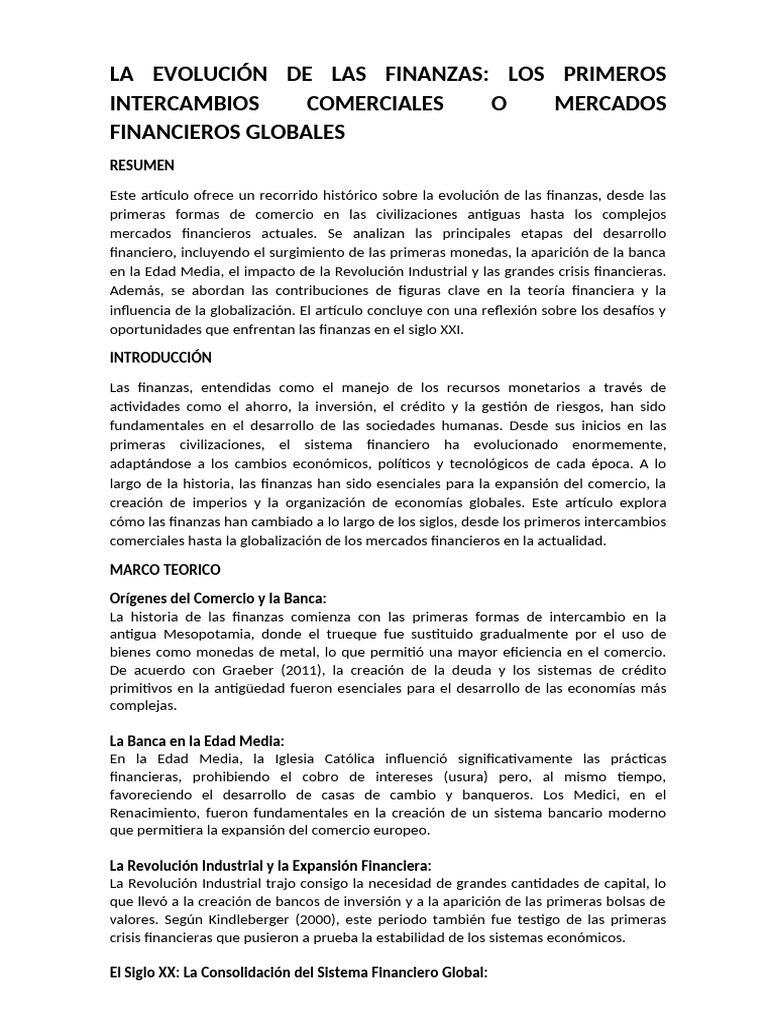 Analisis Criticos de Las Finanzas | PDF | Bancos | Comercio