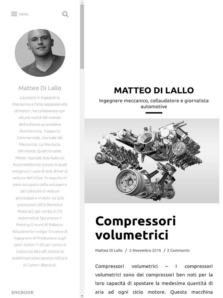 Compressore Volumetrico Descriione | PDF