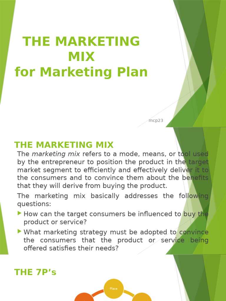 The Marketing Mix | PDF | Marketing | Pricing