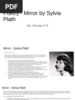 Sylvia Plath's "Mirror" Analysis | PDF | Mirror | Truth