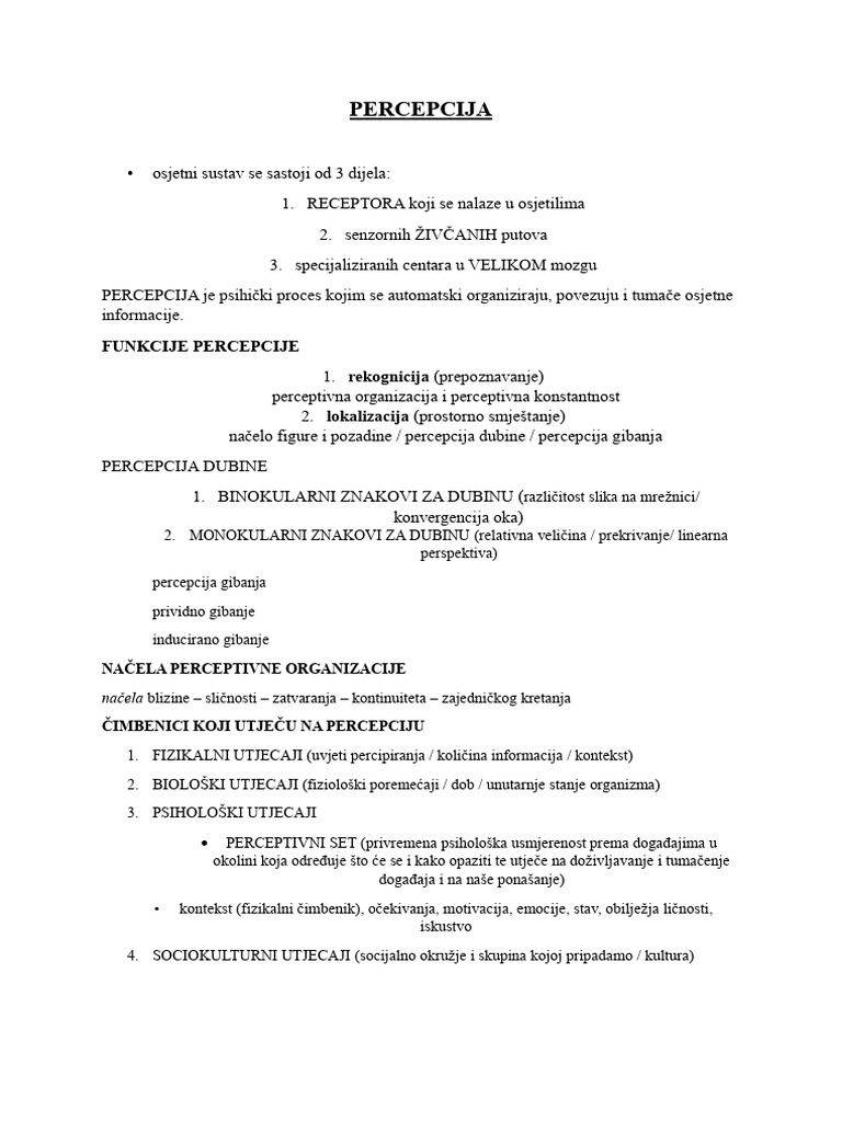 PERCEPCIJA | PDF