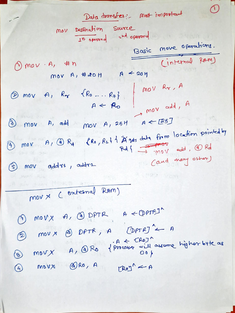 Microcontroller - JMP, Data Transfer, Branch Ins, Examples | PDF