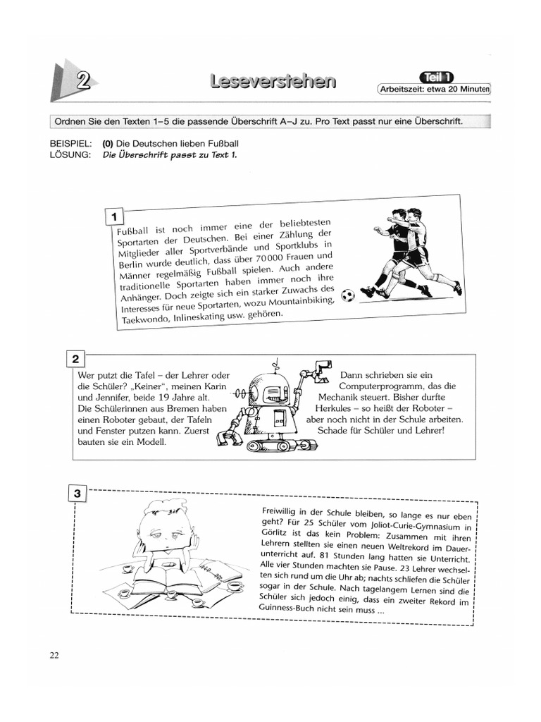 Modelltest 2 Telc B1 Prüfungsvorbereitung | PDF