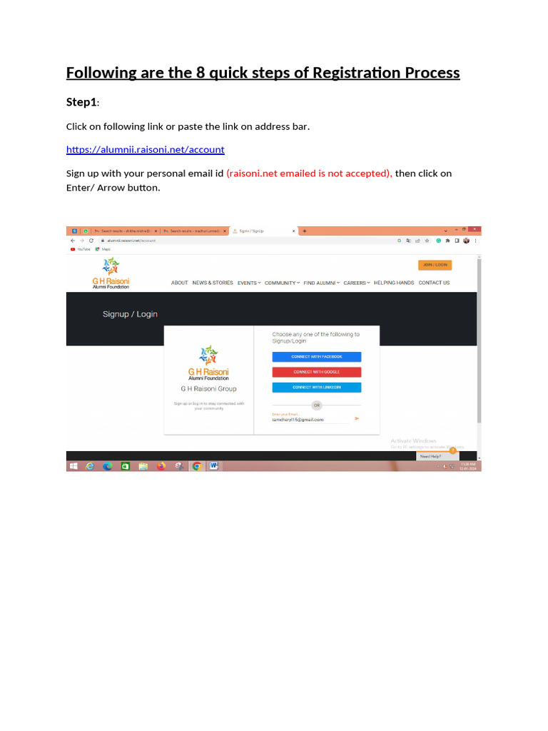 Alumni Registeration Form 2024 (Rule Book) | PDF