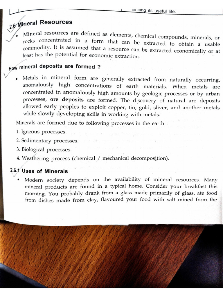 Environmental UNIT 1 Topic Mineral Resources | PDF