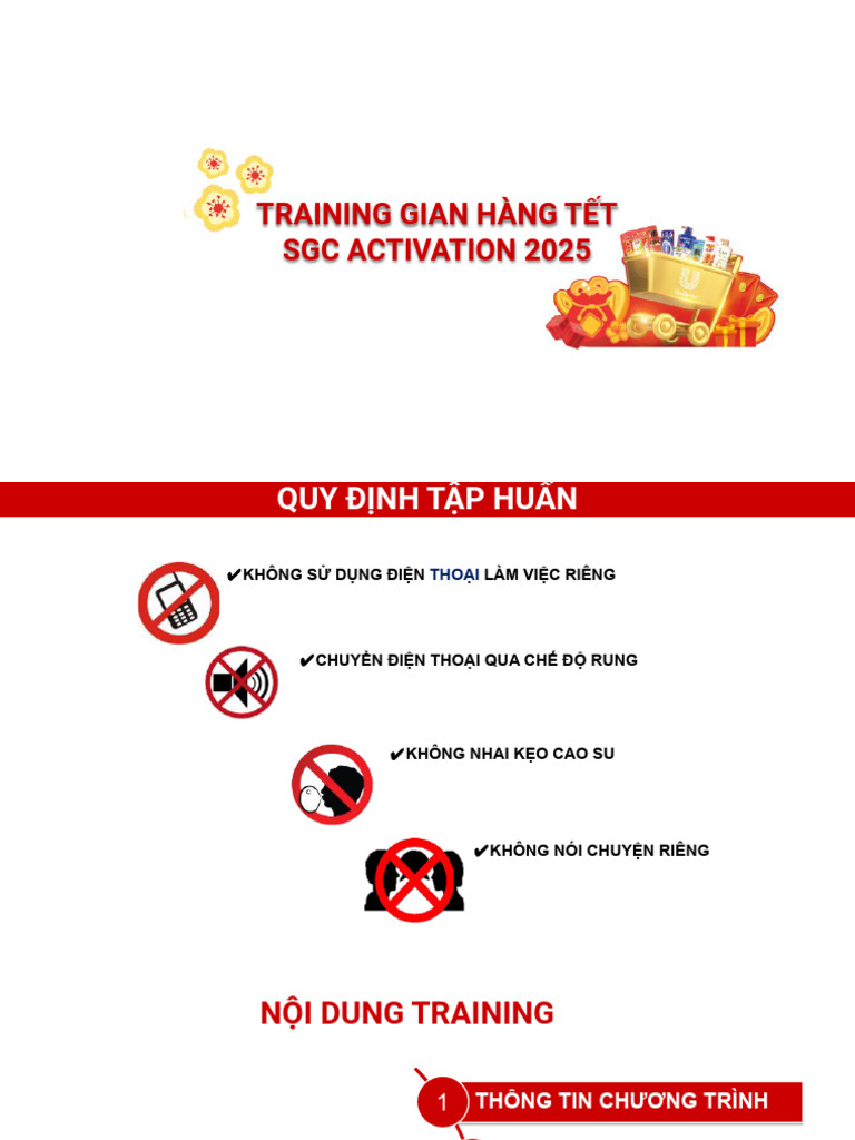 TRAINING - GIAN HÀNG Tết SGC ACTIVATION 2025 | PDF