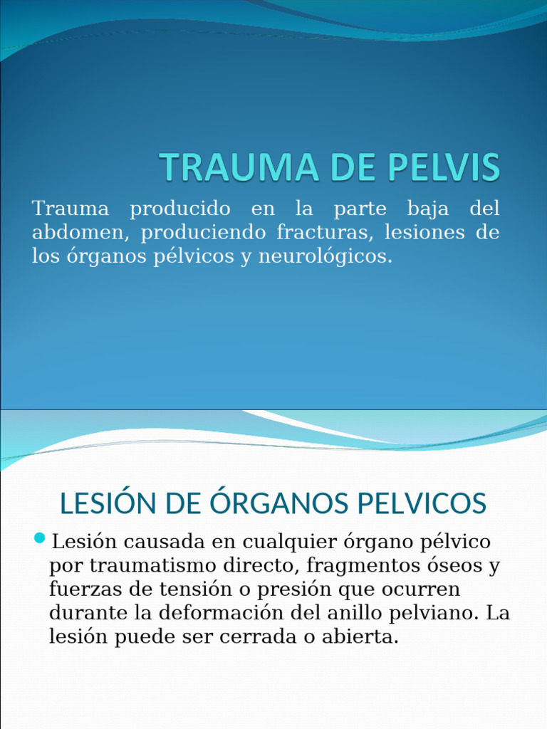 Trauma de Pelvis | PDF | Pelvis | Vagina