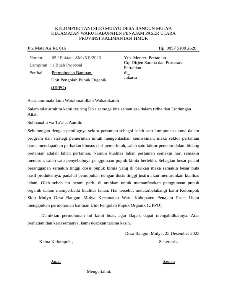 Proposal UPPO 23[1] | PDF