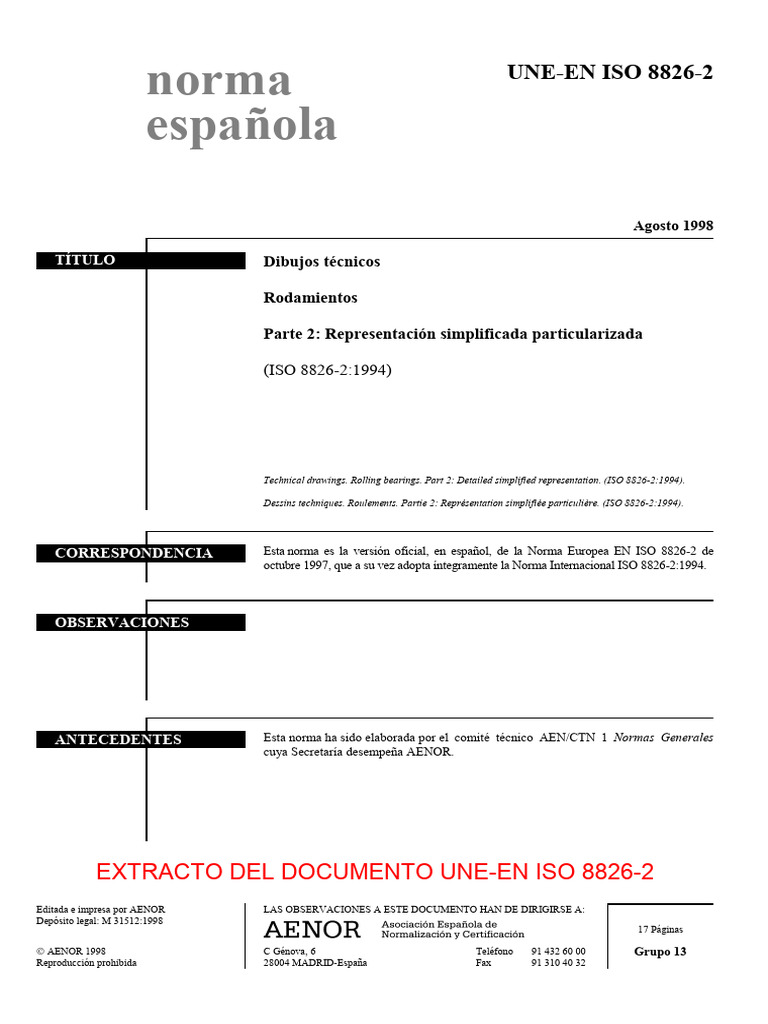 Representación simplificada de rodamientos | PDF | Ciencia de la ...