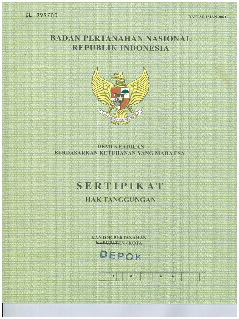 Sertifikat Hak Tanggungan | PDF