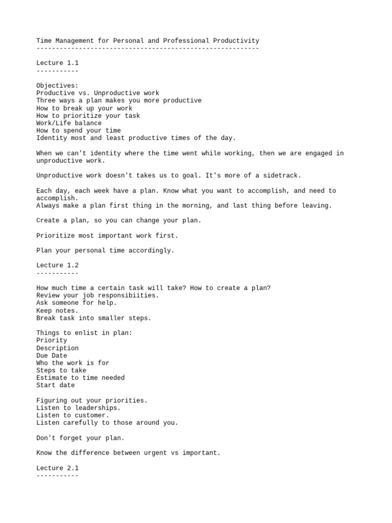 Work Smarter Not Harder | PDF | Time Management | Professional Skills