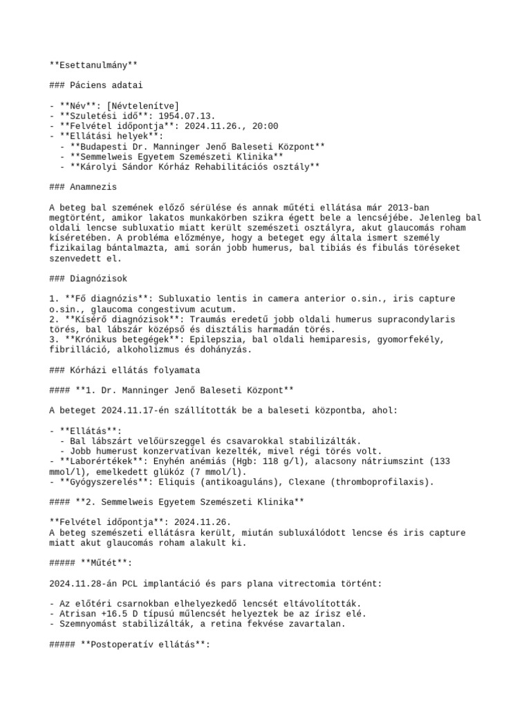 Szemeszeti Esettanulmany | PDF