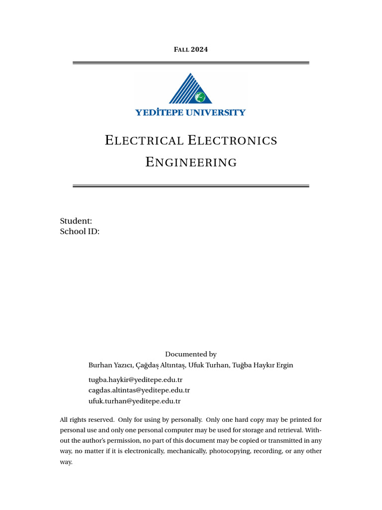 EE211 Lab Book 2024 Fall | PDF | Inductor | Resistor