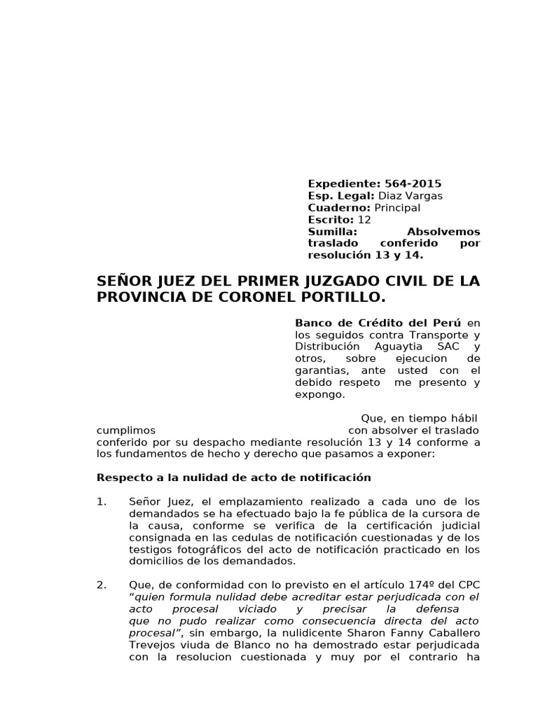 Absolvemos Nulidad y Devolucion de Cedula | PDF | Anulación | Justicia