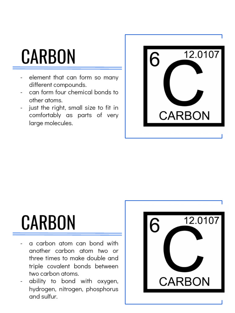 Understanding Carbon's Chemical Bonds | PDF