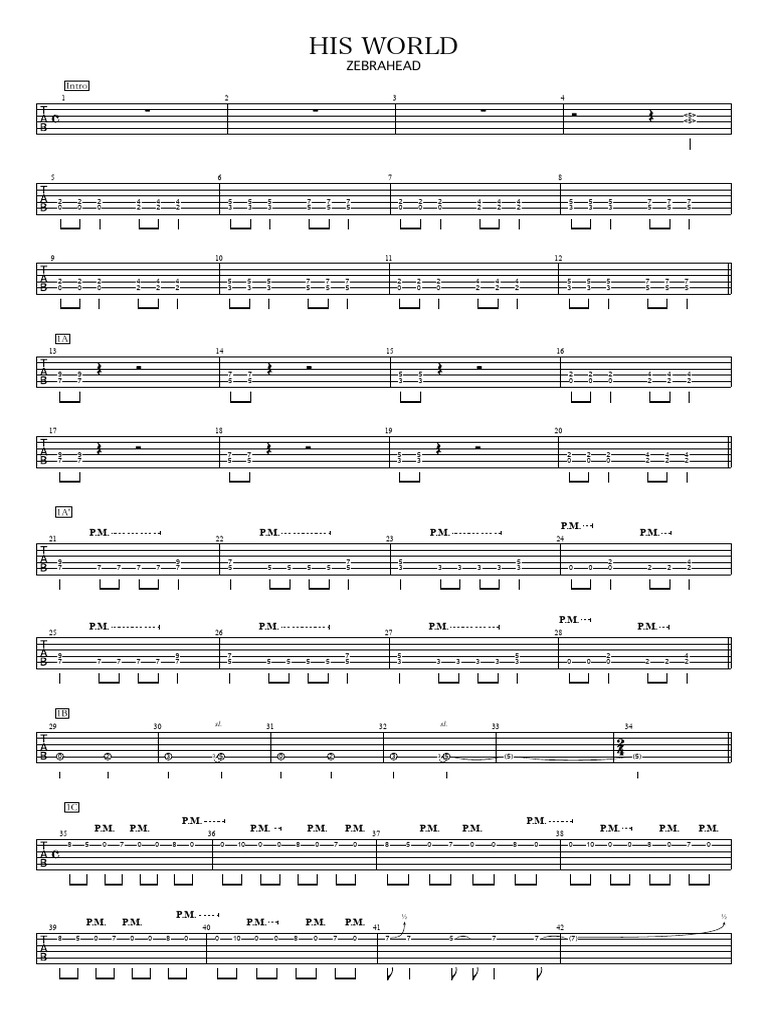His World (Zebrahead) Gt.2 | PDF