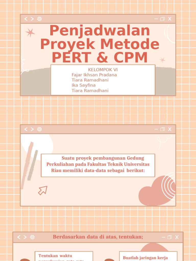 KELOMPOK 6-Penjadwalan Proyek Metode PERT & CPM | PDF
