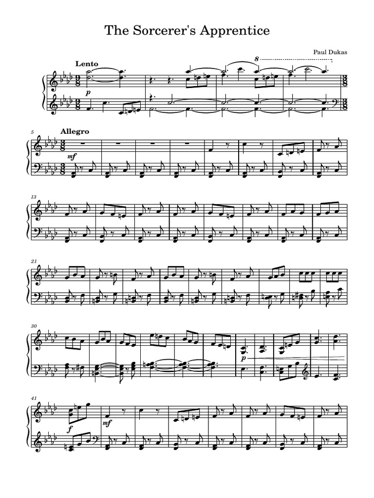 The_Sorcerers_Apprentice__Paul_Dukas_The_Sorcerers_Apprentice (1) | PDF ...
