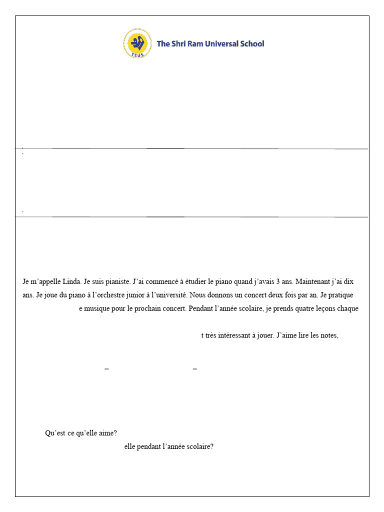 HY GRADE 9 French Model Paper | PDF | Pronom | Complément d'objet