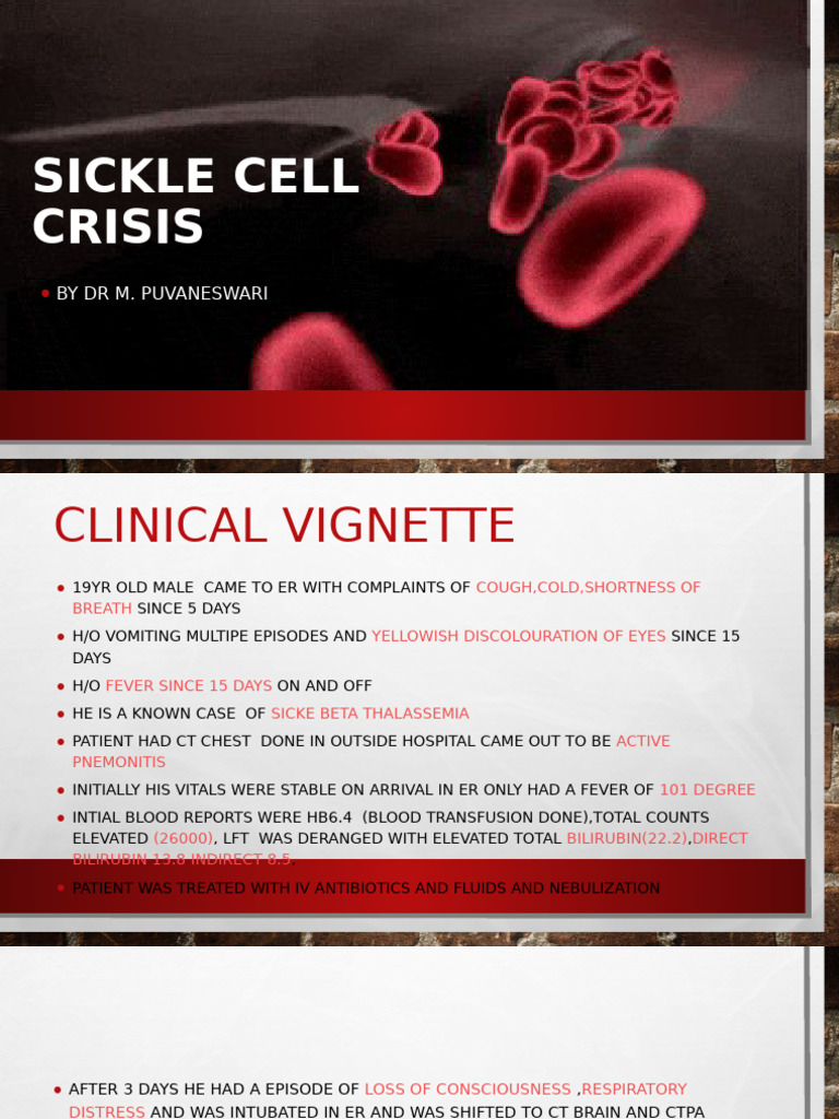Sickle Cell Crisis Management Overview | PDF | Medical Specialties ...