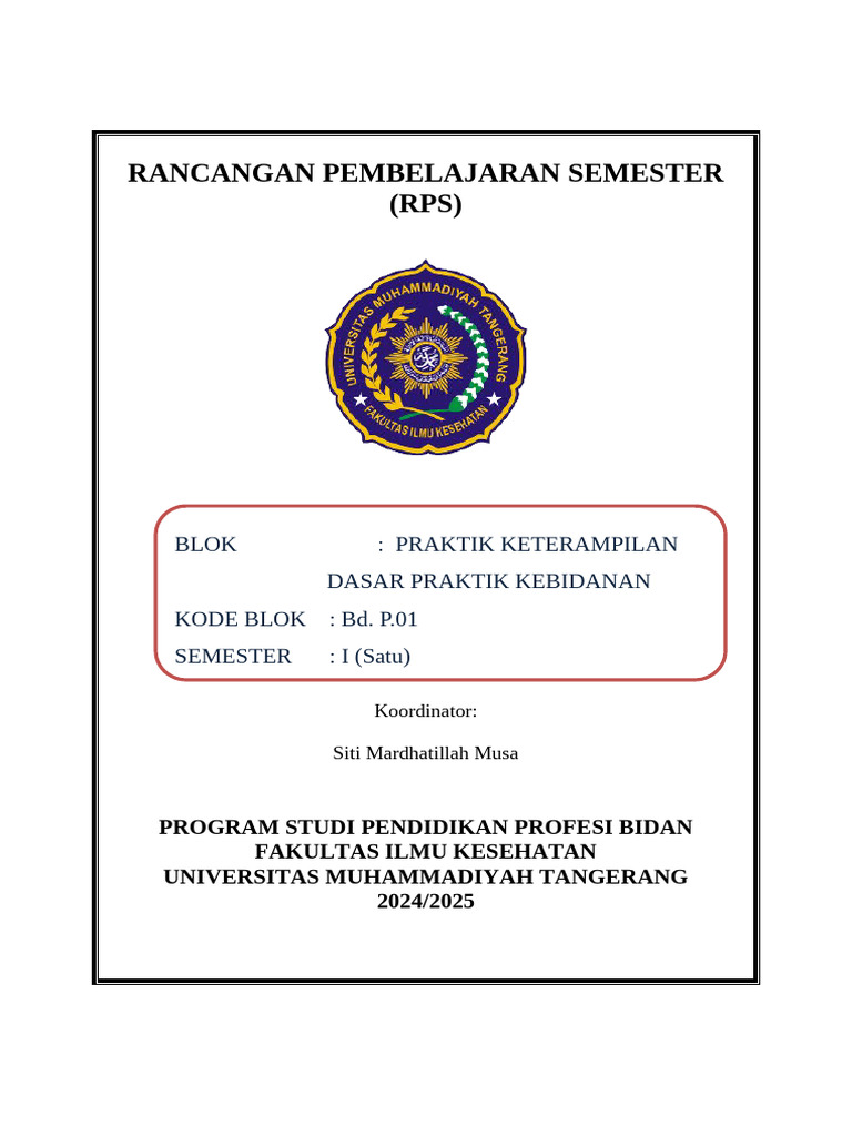 RPS KDPK Profesi | PDF