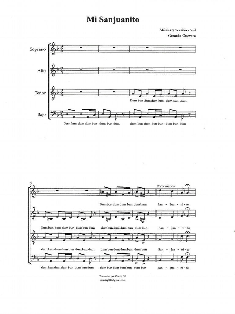 Mi Sanjuanito Gerardo Guevara Partitura | PDF