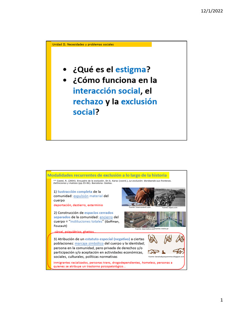 Definición y Función del Estigma | PDF | Estigma social | Psicología Social