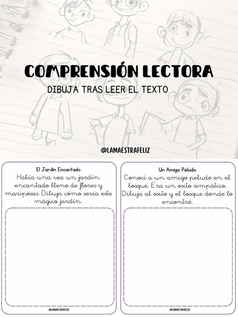 Comprensión Lectora con Dibujos | PDF