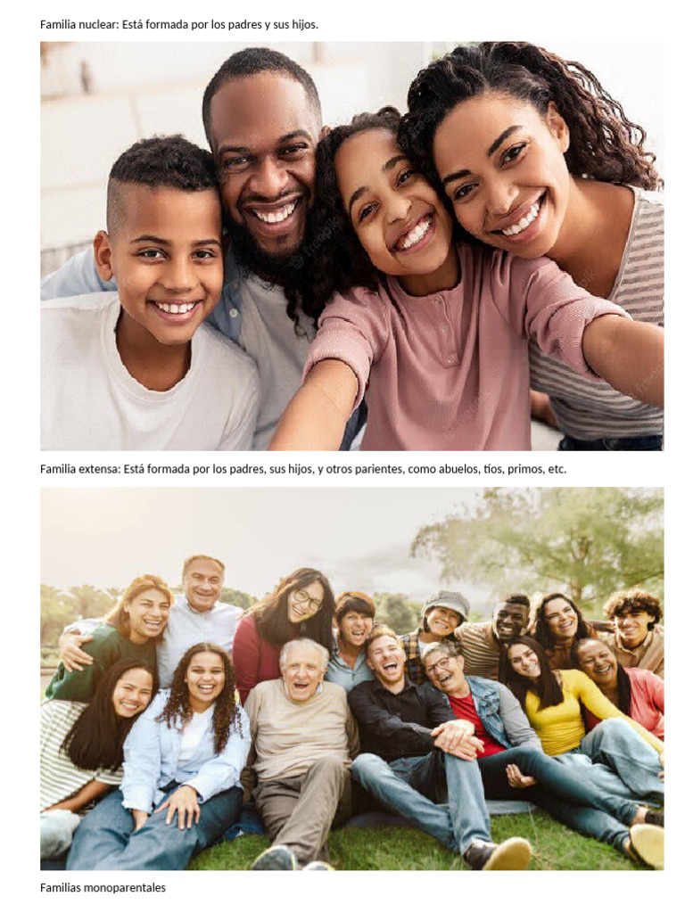 Tipos de Familias: Nuclear y Extensa | PDF