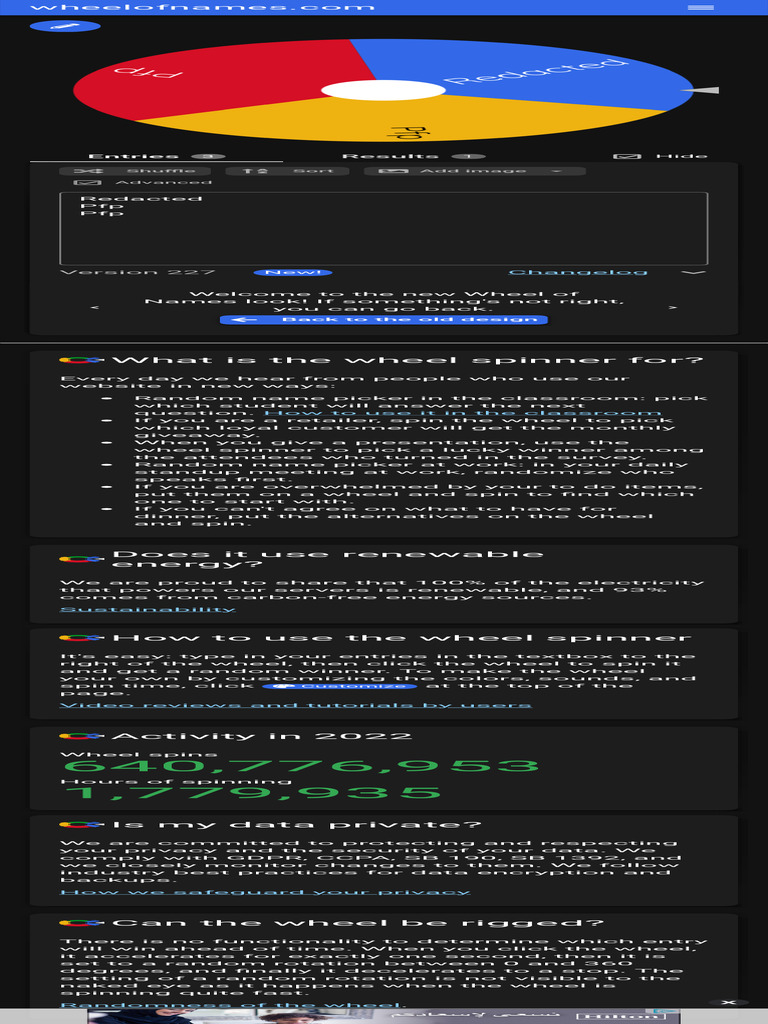 Wheel of Names Random name picker | PDF | Computing
