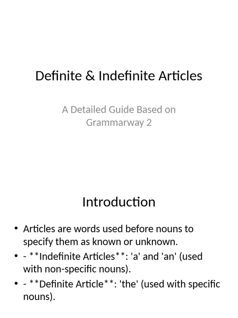 Definite_and_Indefinite_Articles_Presentation | PDF