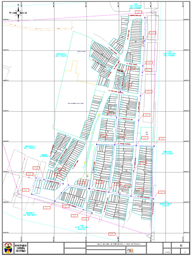 PLANO DE AREA DE INTERVENCION Layout1 (2) | PDF | Saneamiento | Ingeniería hidráulica