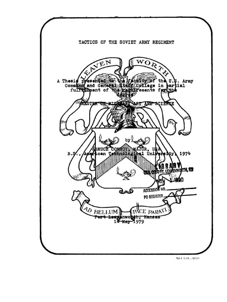 Tactics of The Soviet Army Regiment | PDF | Battles | Military Doctrine