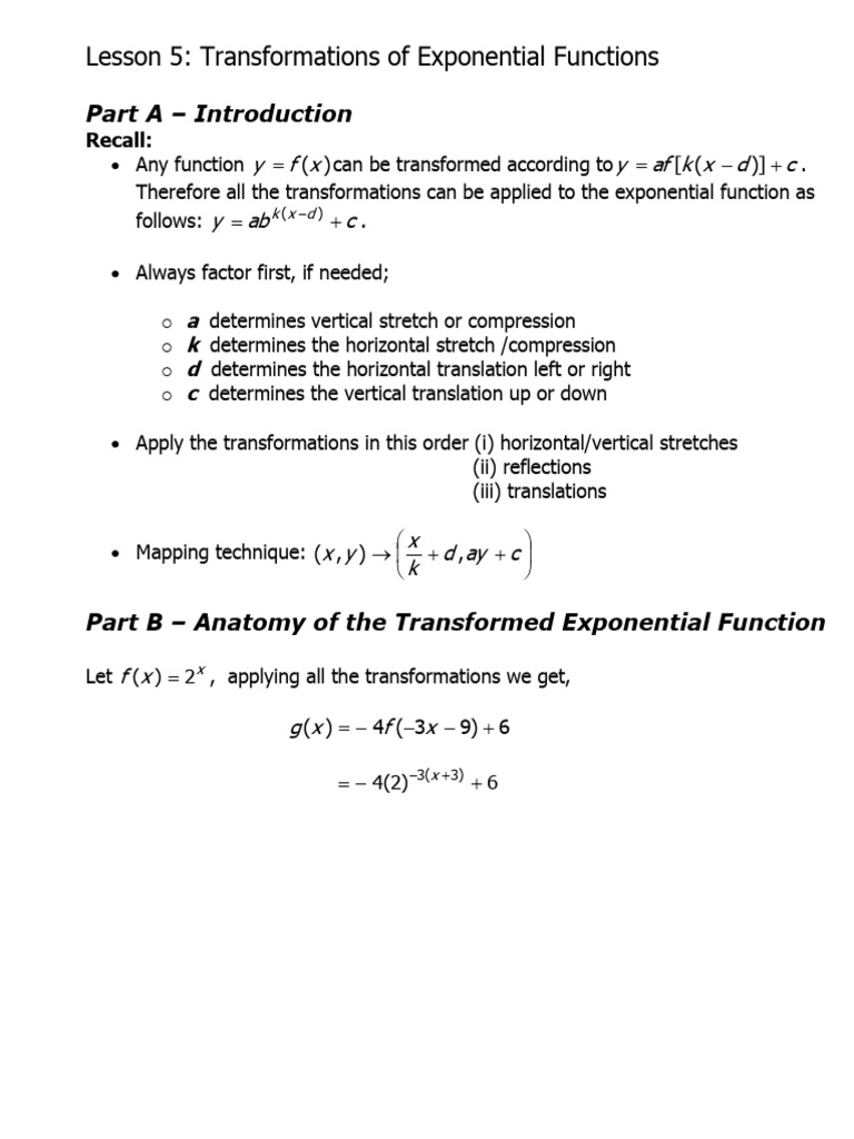 Exponential Functions 1 | PDF | Asymptote | Function (Mathematics)