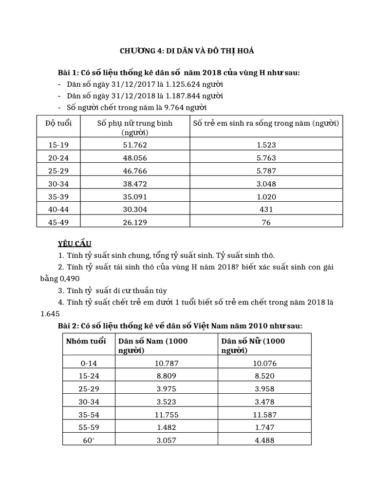 BAI TAP.CHUONG 4 | PDF