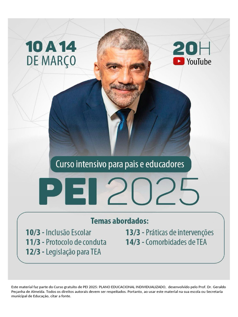 PEI 2025: Plano Educacional Individualizado | PDF | Brasil | Autismo