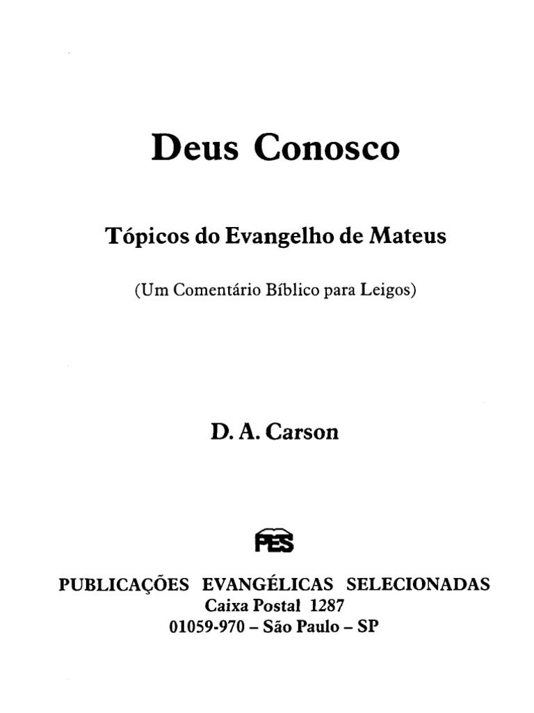 Deus Conosco | PDF