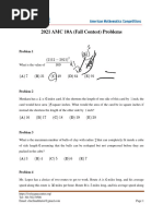 2020 Amc 10b Problems and Answers 1 | PDF | Mathematical Concepts ...