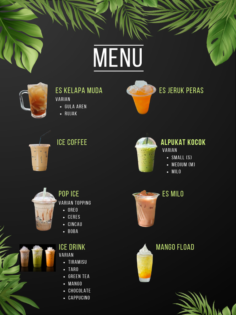 Pop Ice Menu: Toppings & Varieties | PDF